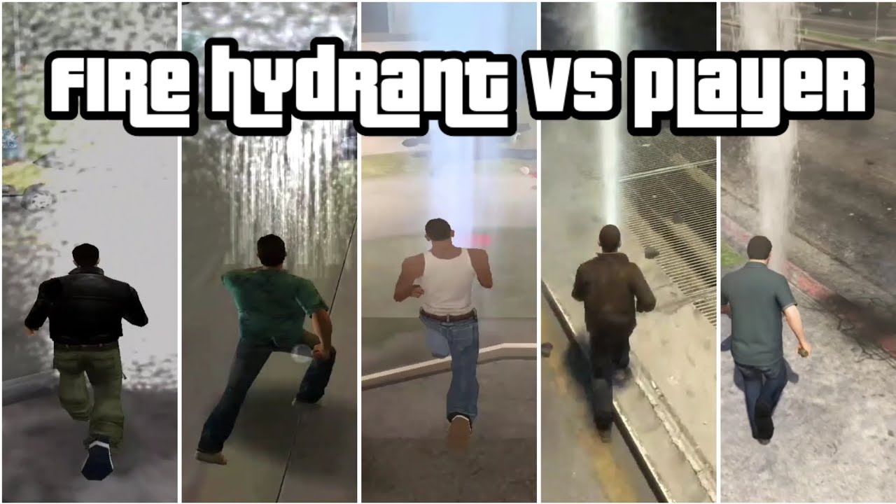 Evolution Of Fire Hydrant Vs Player In GTA Games - YouTube
