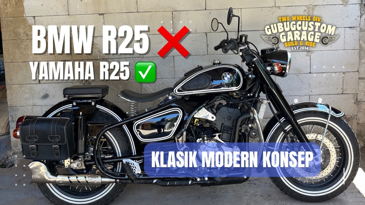YAMAHA R25 Custom BMW KLASIK , Motor Custom Idaman - YouTube