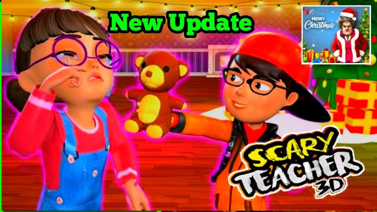 Scary Teacher Christmas Special Game Play | Scary Teacher 3D Game Play ...