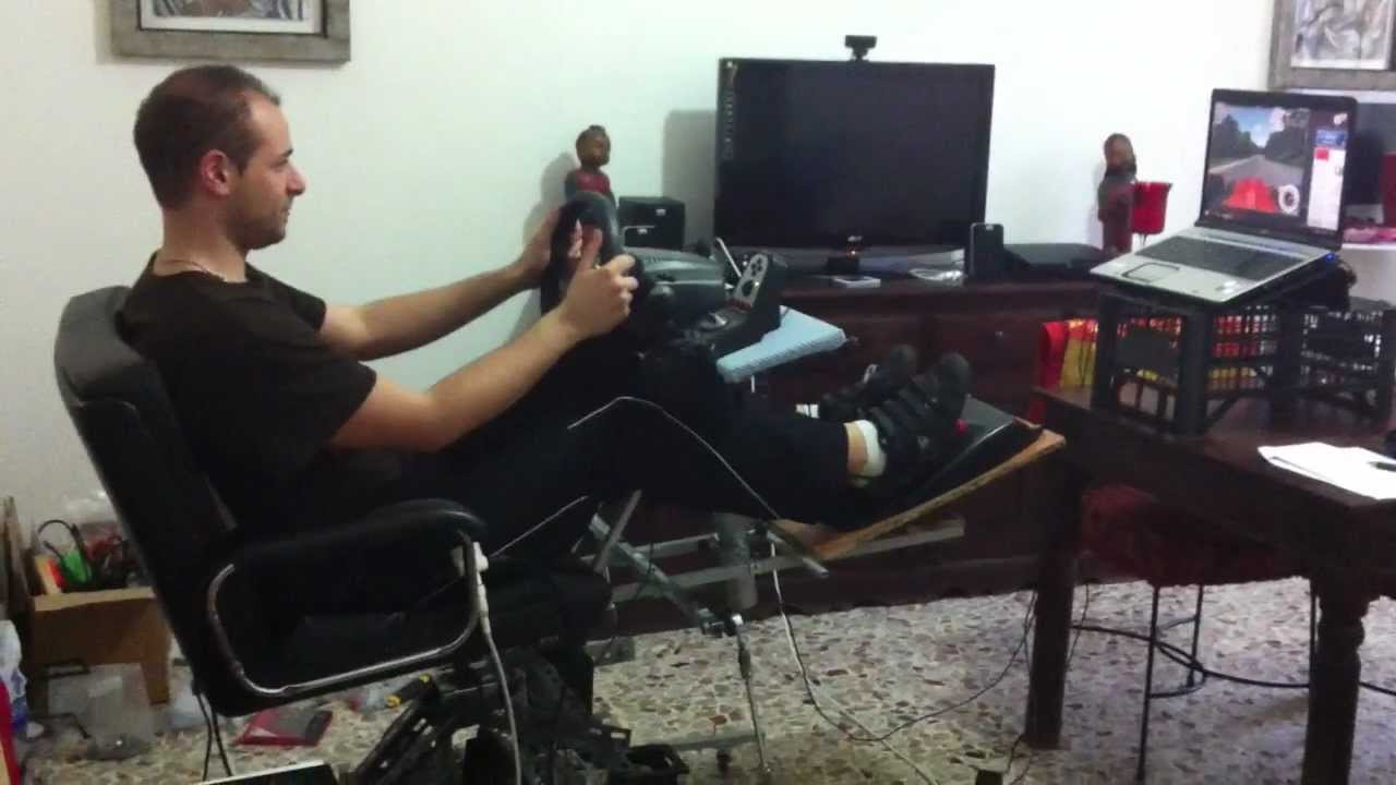 2 dof motion xsimulator k8055 sabertooth - YouTube