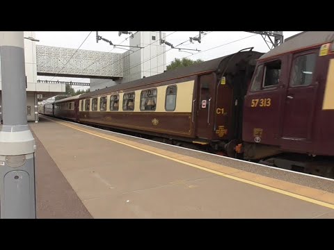 Cambridge North Railway Station including 1930's Pullman-style coaches ...