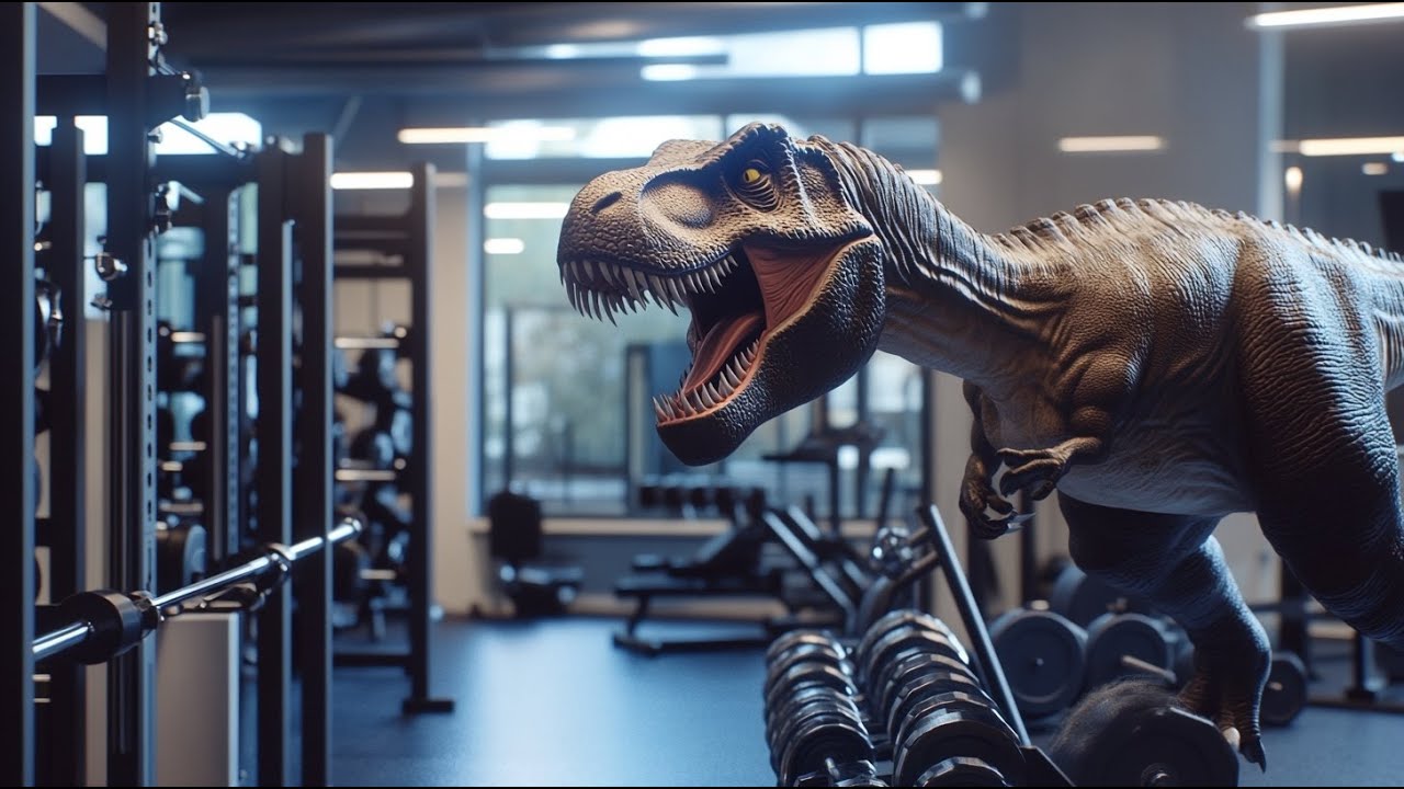 Dinosaur at the Gym: Treadmill Fiasco! | Jurassic World 2025 - YouTube