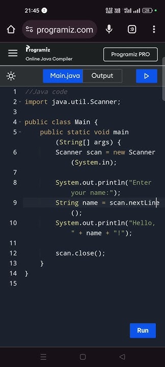 Java Programming User Input Scanner Class Youtube 