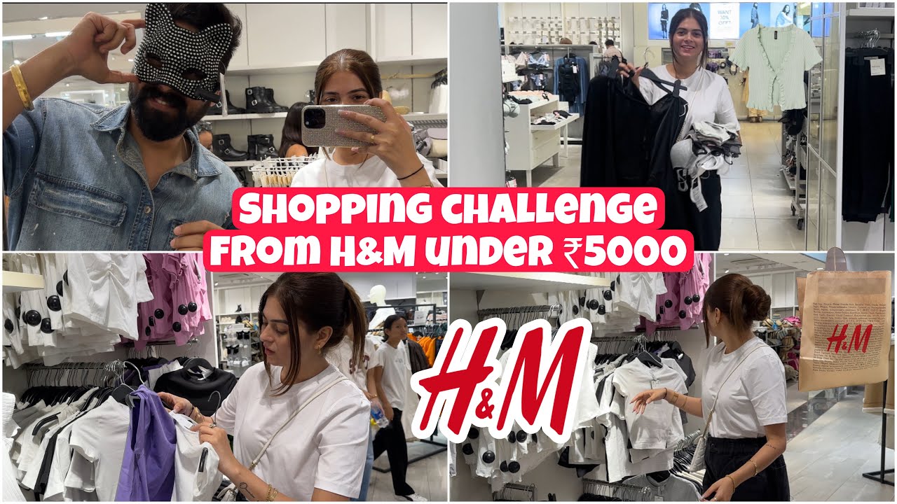 H&M Shopping Challenge 🛒under Rs.5000/-👜👕 | Shop With Me | Shilpa ...