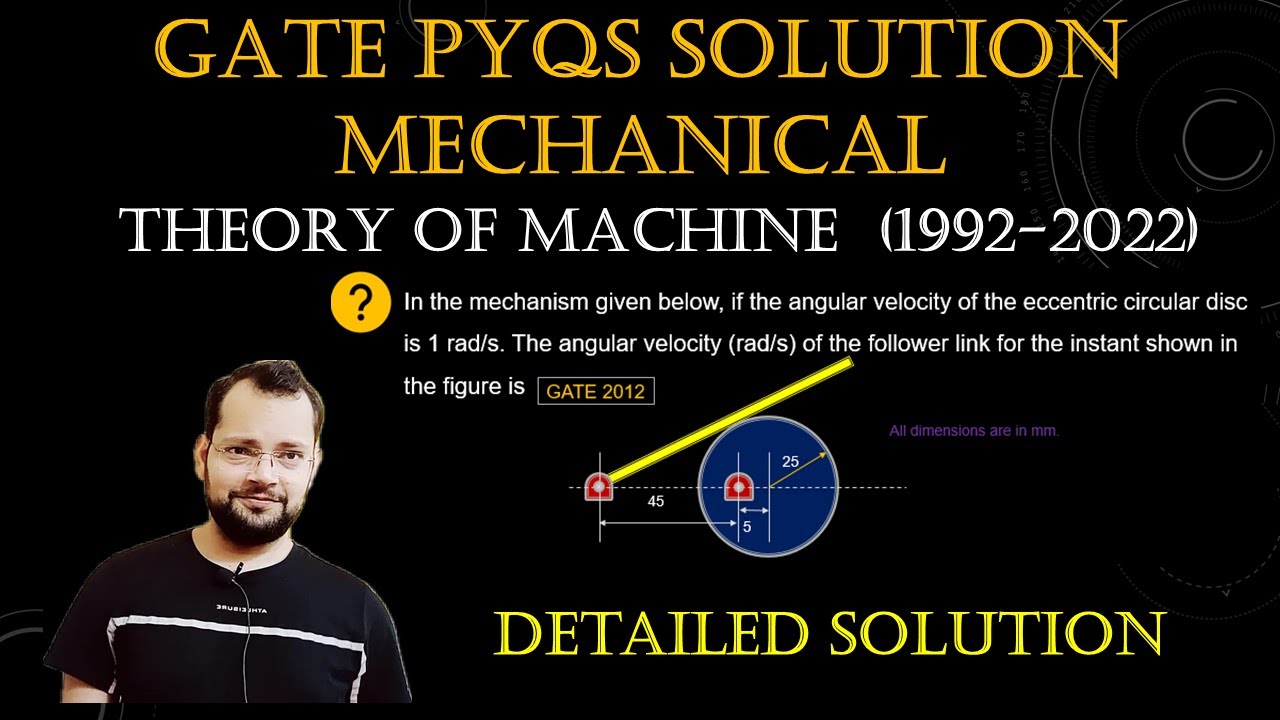 GATE PYQ Mechanical 2012 Solution | GATE TOM PYQ | Velocity Analysis of ...