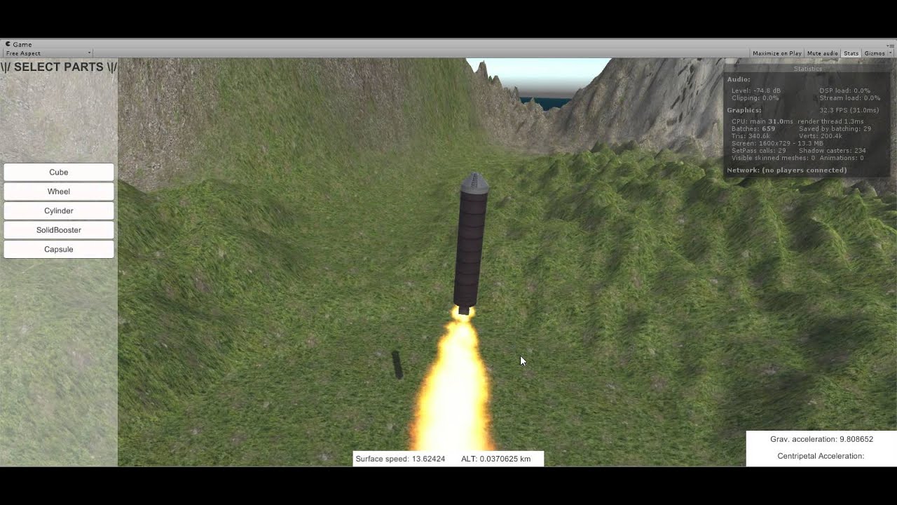 Rocket Sim Prototype - 151129 - Unity3D - YouTube