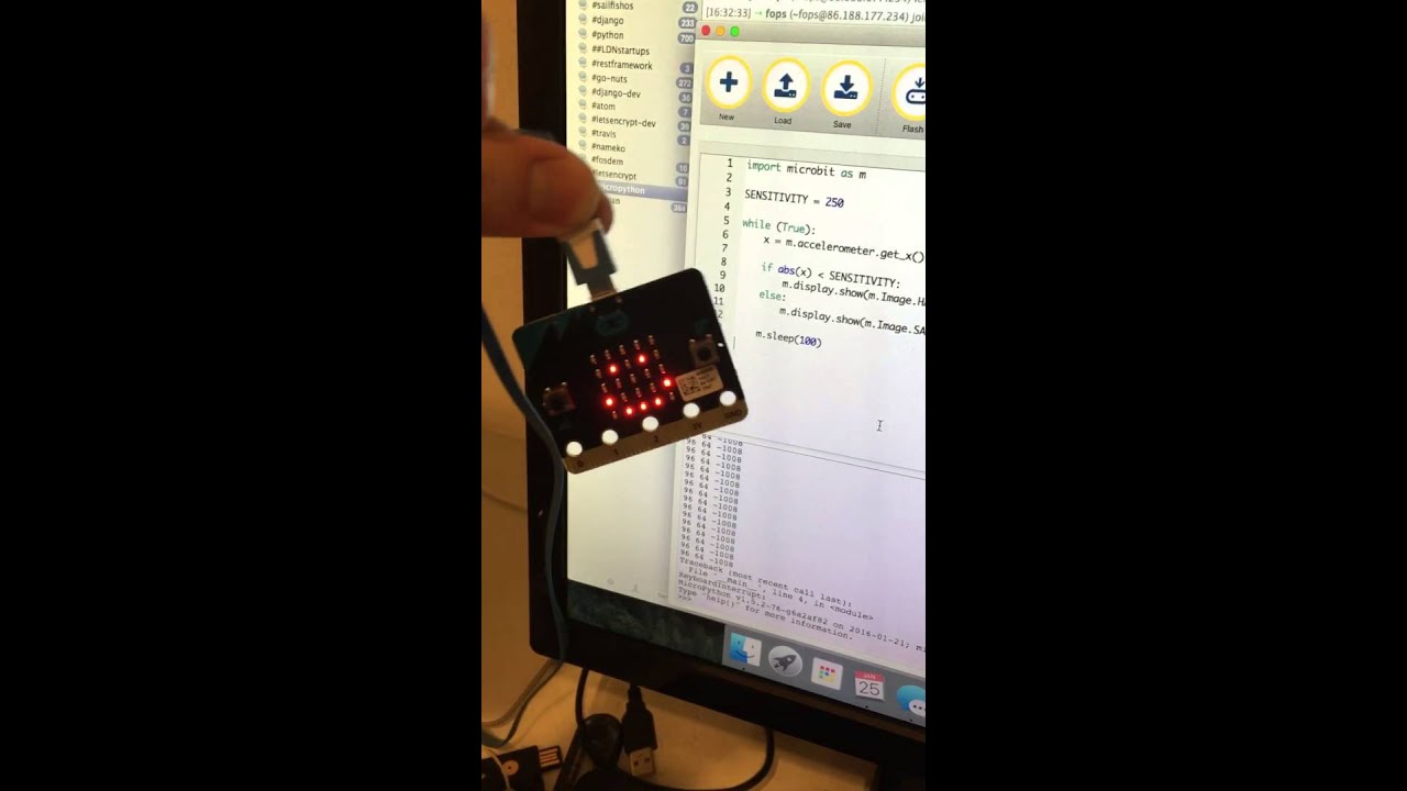 Using Accelerometer On Bbc Microbit With Python Youtube 7101