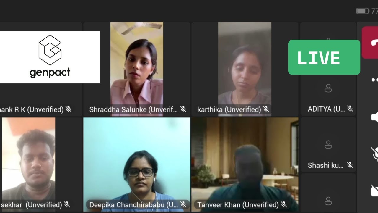 Genpact interview Live #interview - YouTube