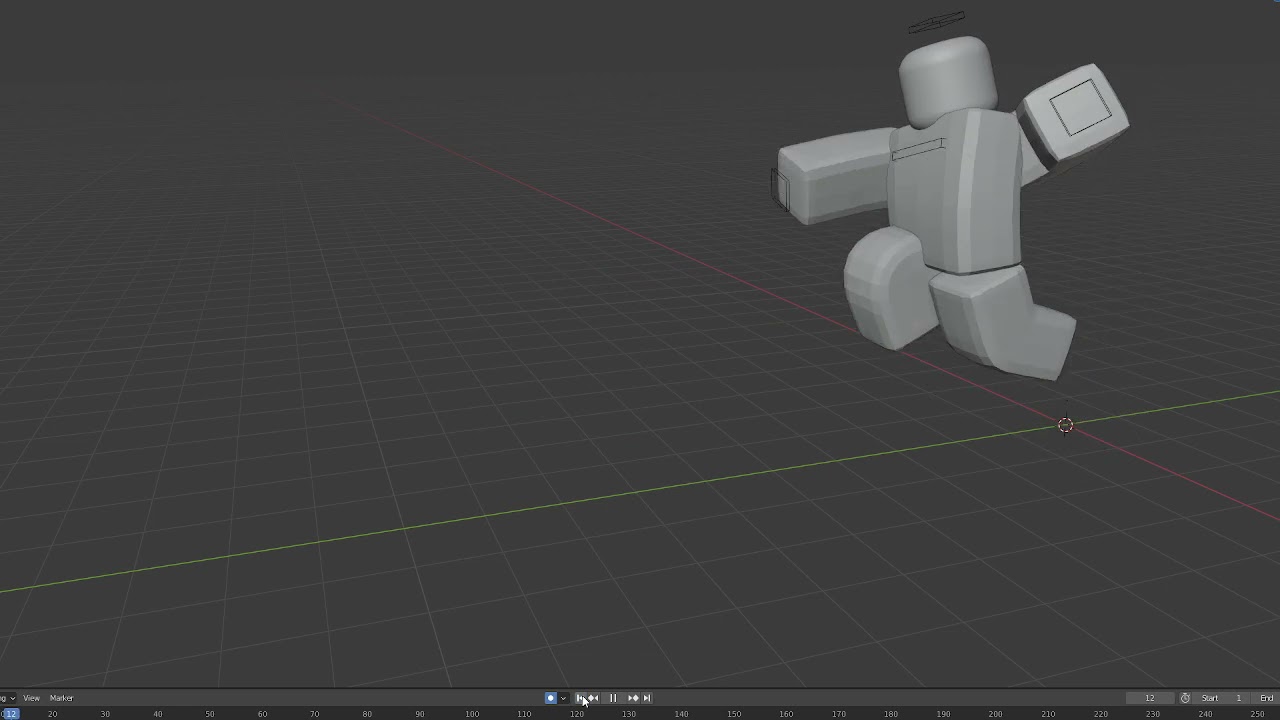 Jump Punch Roblox Animation On Blender - YouTube