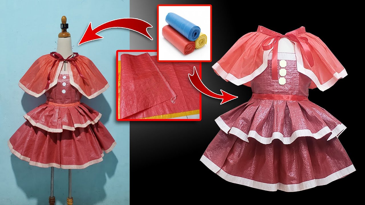 Tím Mụi | How to make plastic dress fashion show - YouTube