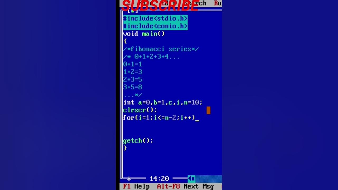 Fibonacci Series In C Programming Shorts Viralshorts Coding Cprogramming833 Youtube