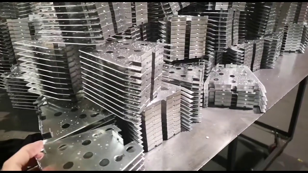 fin stamping die with interlock - YouTube