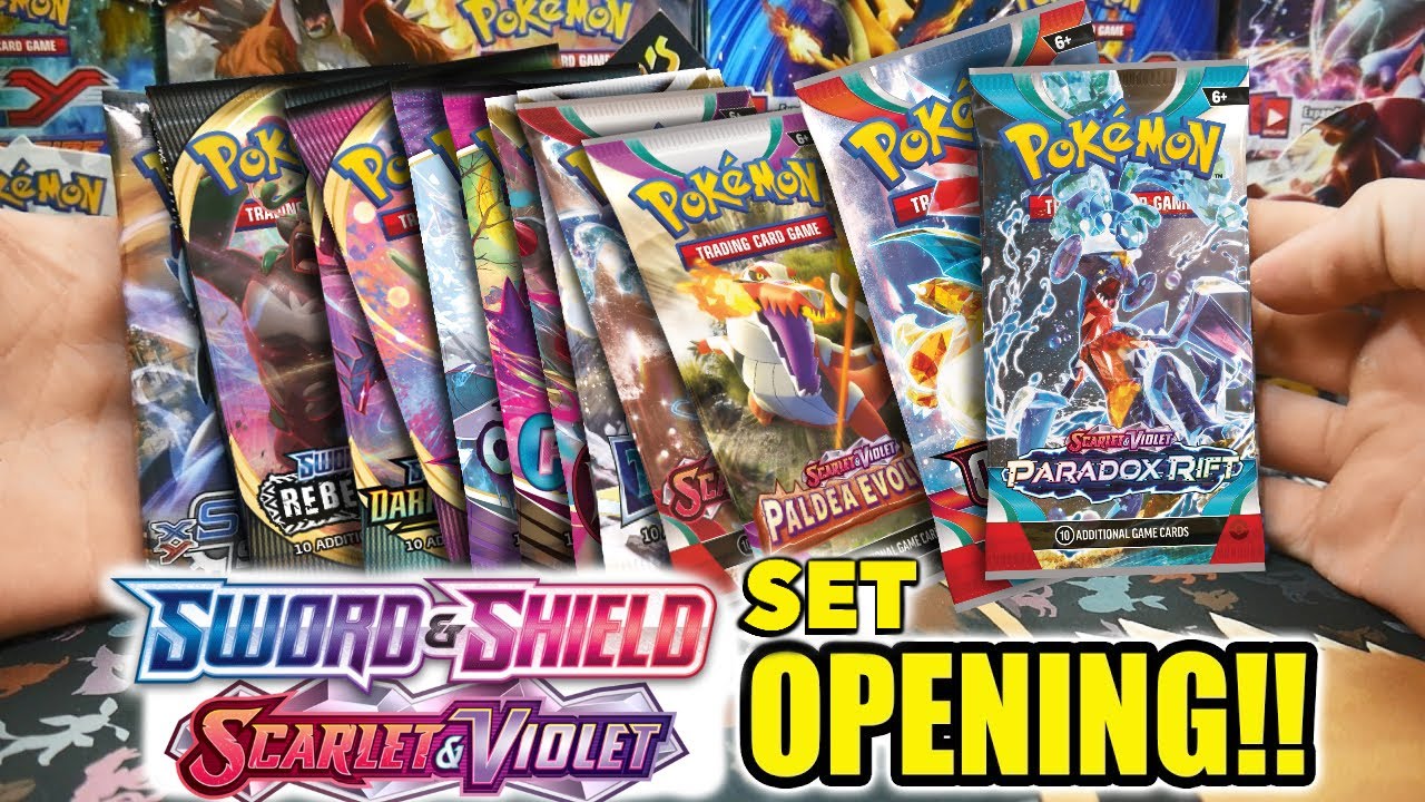 OPENING ALL Pokémon sets from sword and shield & scarlet and violet! 🔥⭐ ...