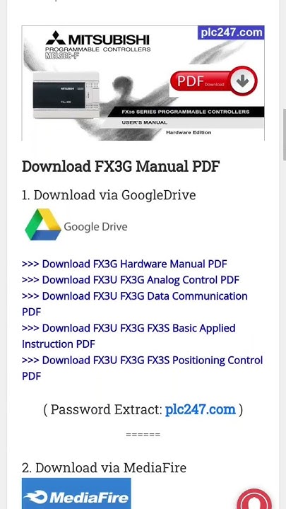 How To Download mitsubishi PLC programming manual pdf - YouTube