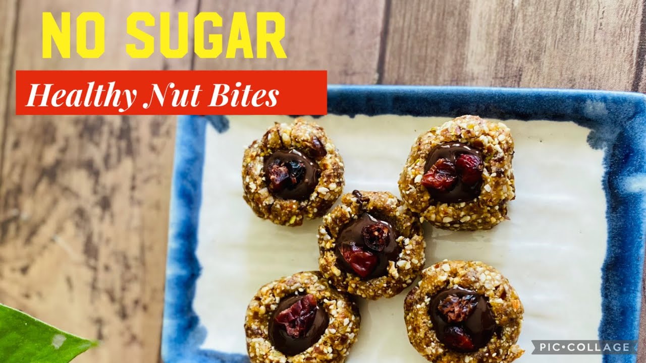 Healthy Nut Bites #Yummy Easy snacks #Sugar free Bites 🤗 - YouTube