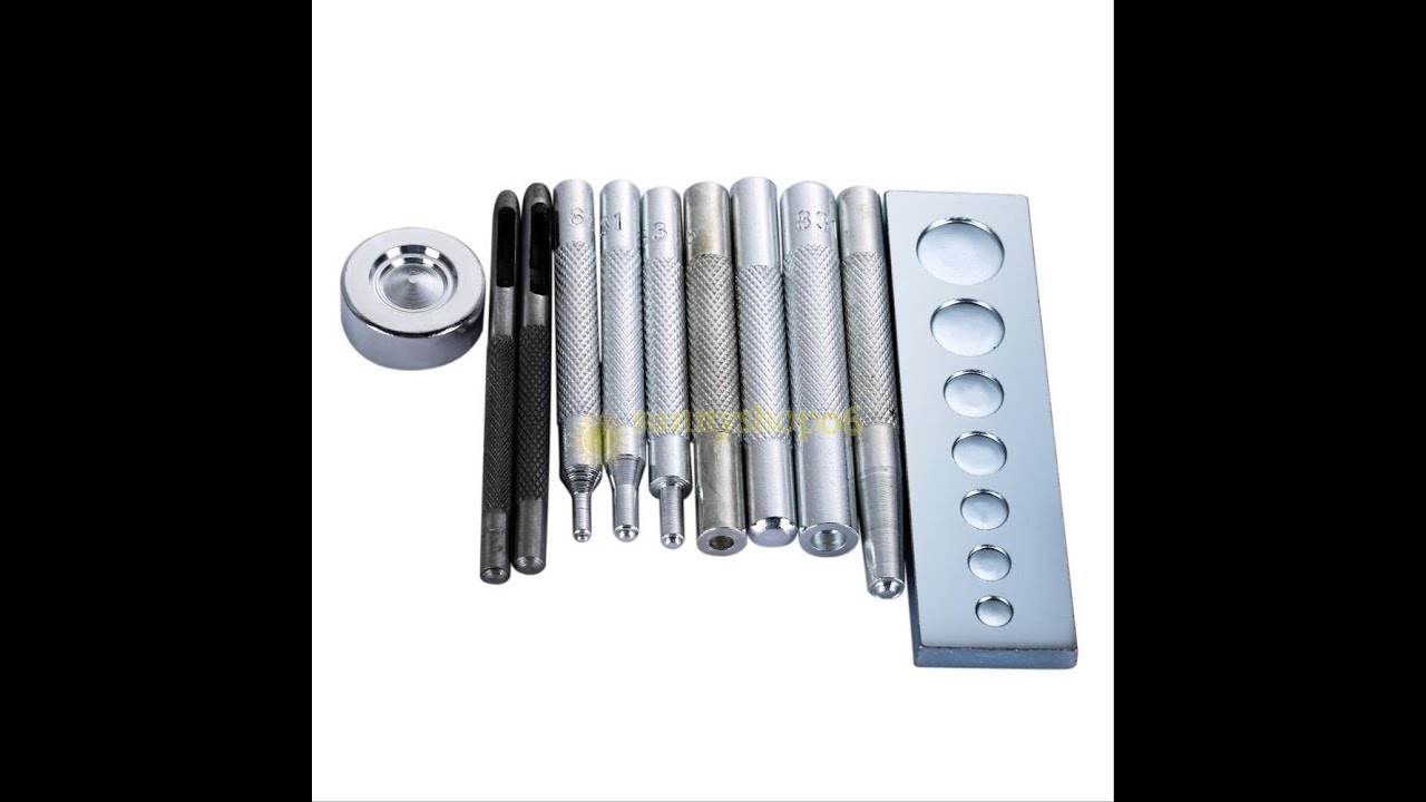 11pcs/Set Craft Tool Die Punch Snap Rivet Stud Setter Base Kit DIY ...