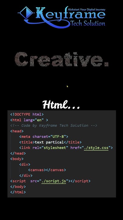 Text Particles Animation with HTML CSS and JavaScript - YouTube