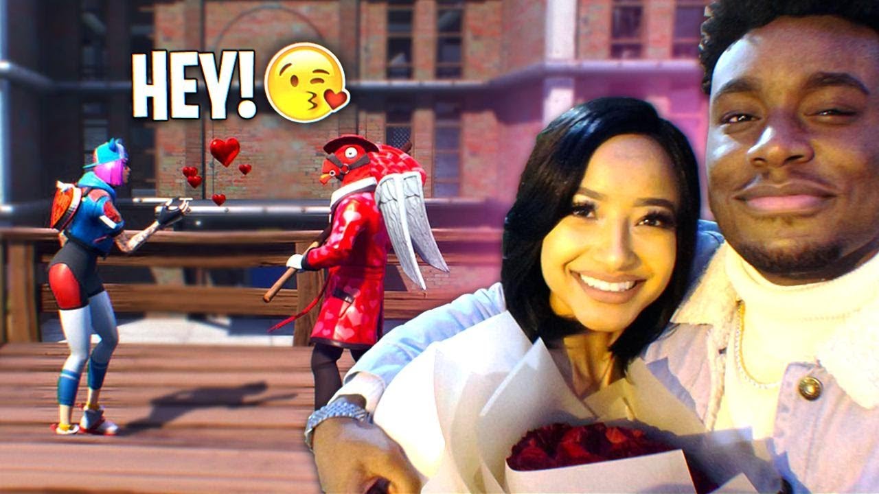 I Went on a Fortnite Blind Date & Met my Crush! BEST Valentine's Day ...