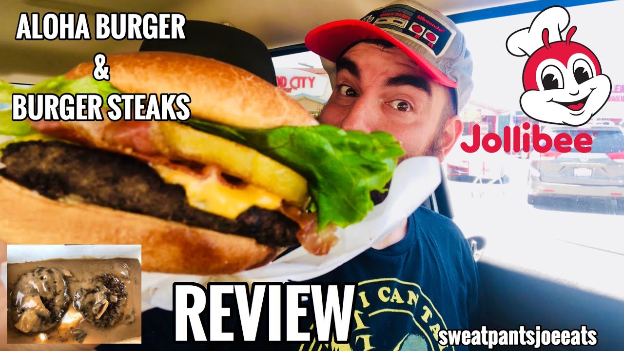 JOLLIBEE ALOHA BURGER REVIEW | JOLLIBEE BURGER STEAK REVIEW | YUMBURGER ...