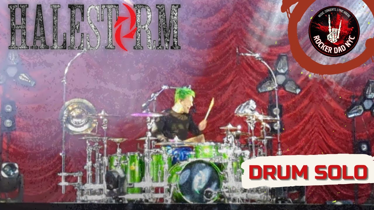 Arejay Hale from HALESTORM Drum Solo | PNC Bank Arts Center NJ | July ...