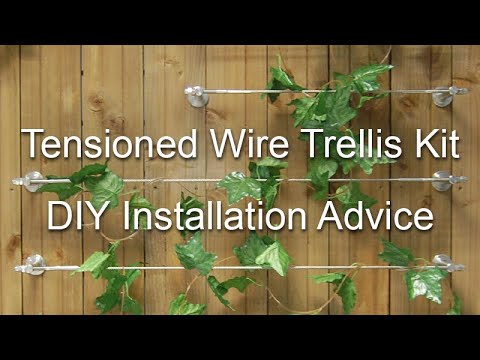 Tensioned Wire Trellis Kits DIY Installation - YouTube