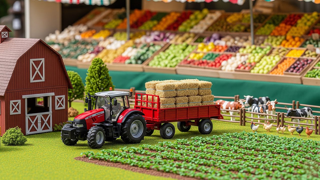 Unbelievable Miniature Farm Construction | RC Tractors Build a ...