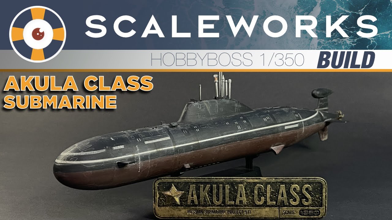 Hobbyboss 1/350 Akula Submarine Full Build - YouTube