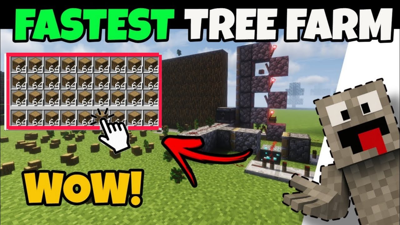 The FASTEST Wood & Log Farm in Minecraft 1.21 (Java & Bedrock ...