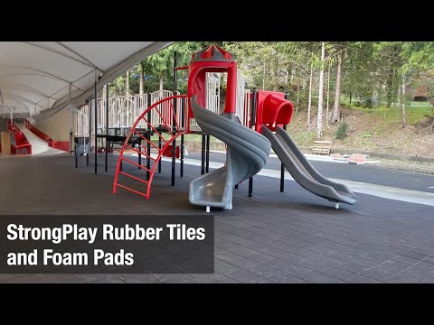 StrongPlay Rubber Playground Tiles + Foam Pads - YouTube