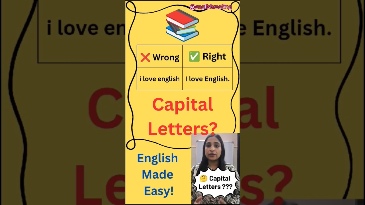 i or I? | Capital Letters in English Made Easy! #spokenenglish # ...