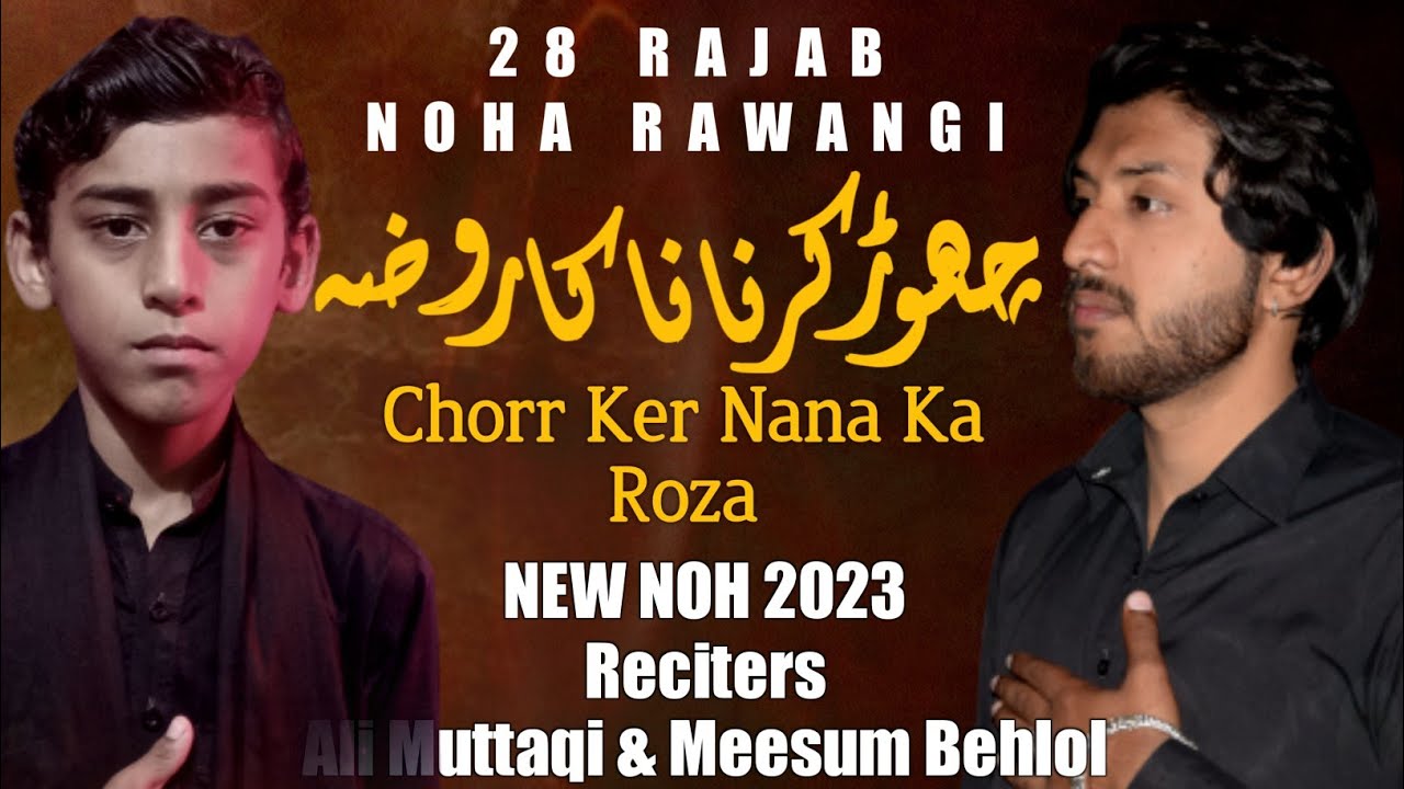 New 28 Rajab Noha 2023 | Rawangi Imam Hussain Noha 2023 | Meesum Bahlol ...