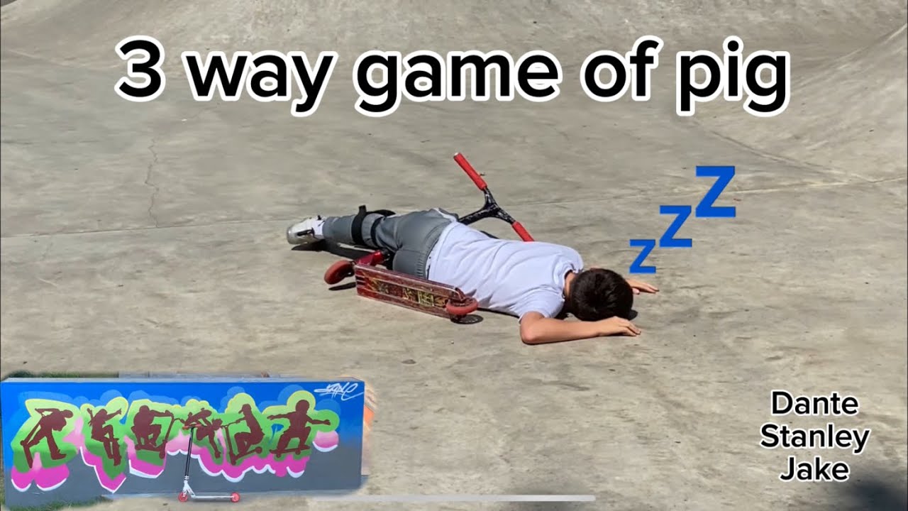 3 way game of pig @Stanleyjones6(kid gets knocked out) - YouTube