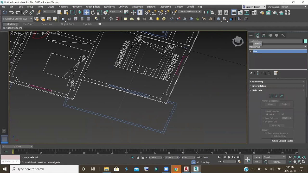 3Dsmax How To Extrude AutoCad Plan 3dsmax-how-to-extrude-autocad-plan