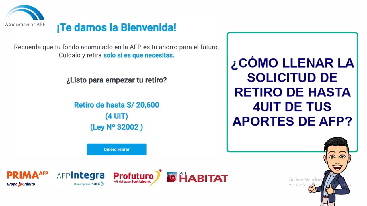 ¿CÓMO LLENAR LA SOLICITUD DE RETIRO DE HASTA 4 UIT DE TUS APORTES DE ...
