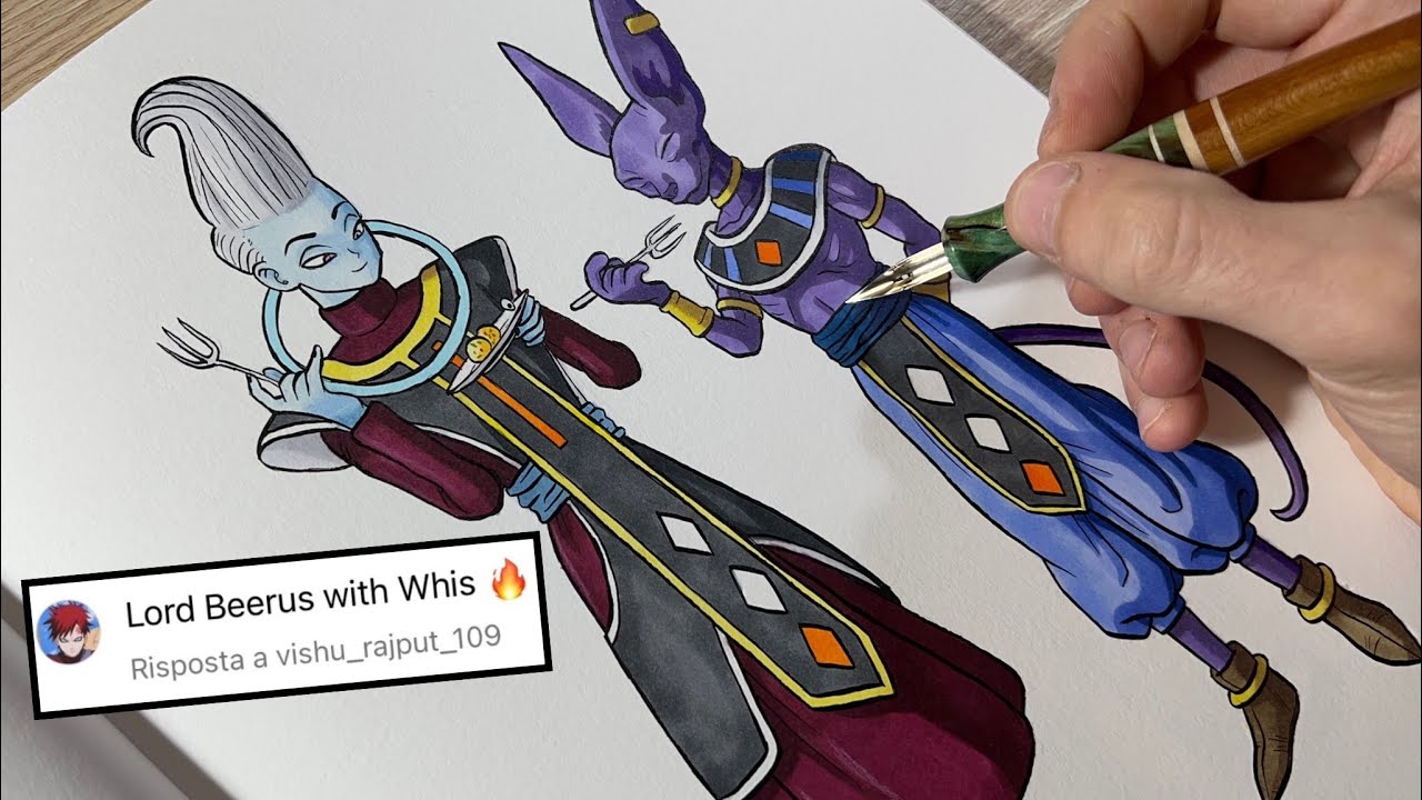 Drawing Step By Step Beerus and Whis from DragonBall Super - YouTube