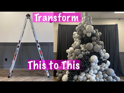 Building Balloon Garland on a Ladder | Full Tutorial | DIY - YouTube