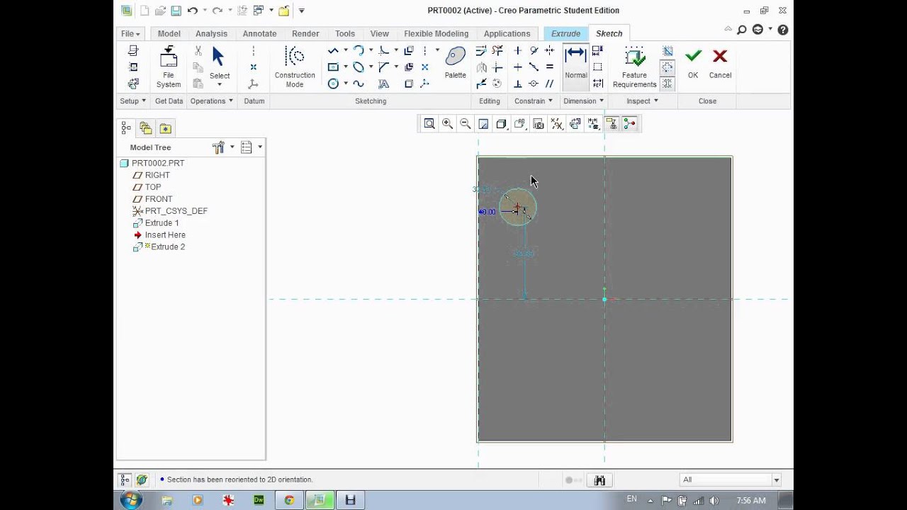 Creo - Mirror part of a model - YouTube