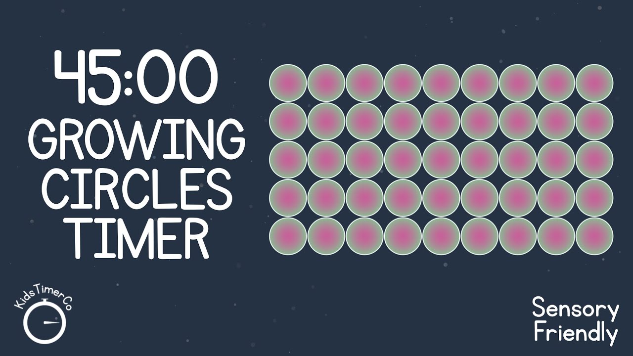 Growing Circles! Simple 45-Minute Sensory Timer for Kids - YouTube