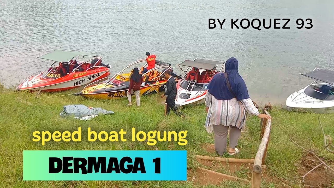 Wisata speed boat bendungan logung kudus , lokasi dermaga 1 - YouTube