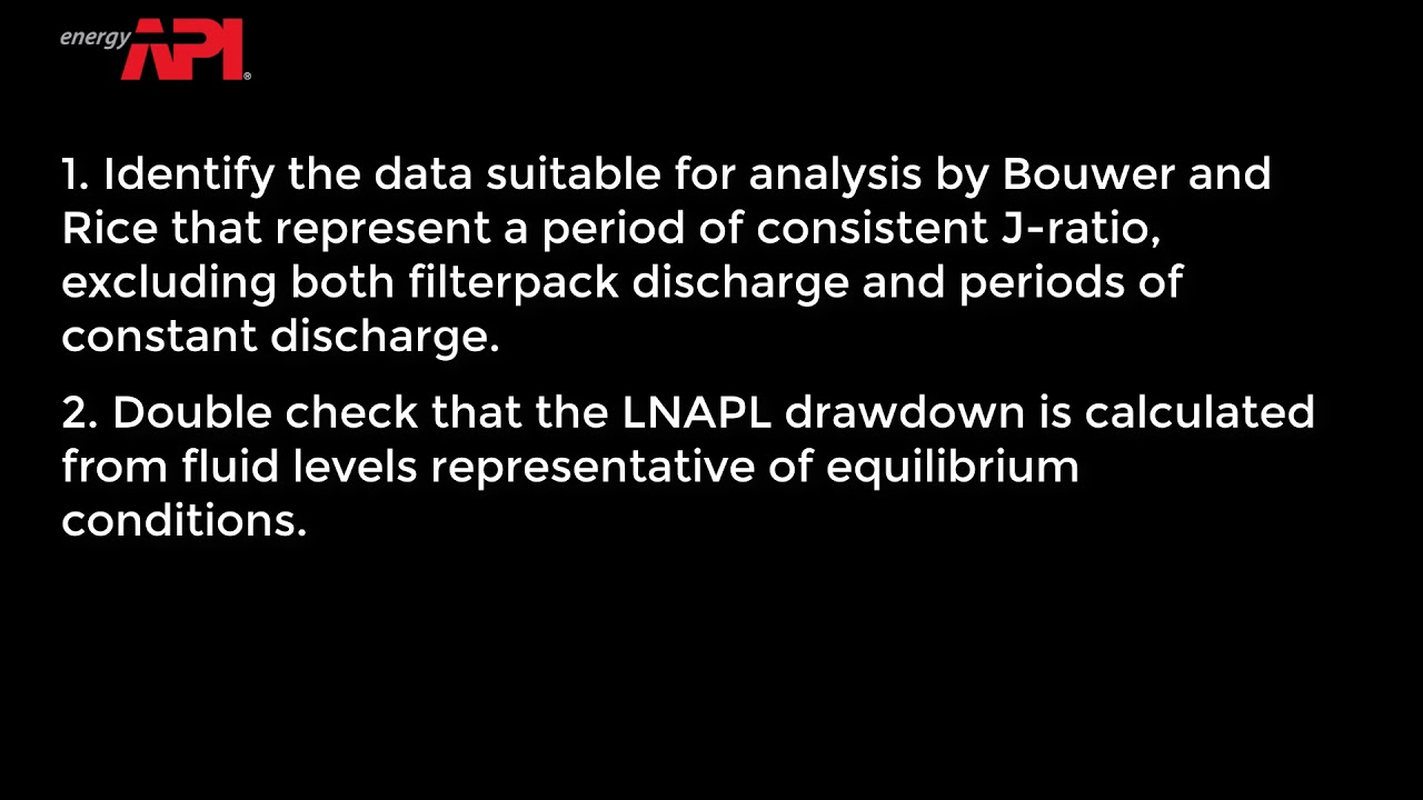 API LNAPL Transmissivity Workbook Video - Interpreting Test Results ...