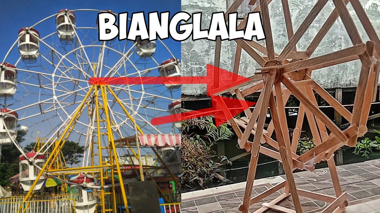 cara mudah! bikin BIANGLALA - dari stik eskrim - popsicle - YouTube