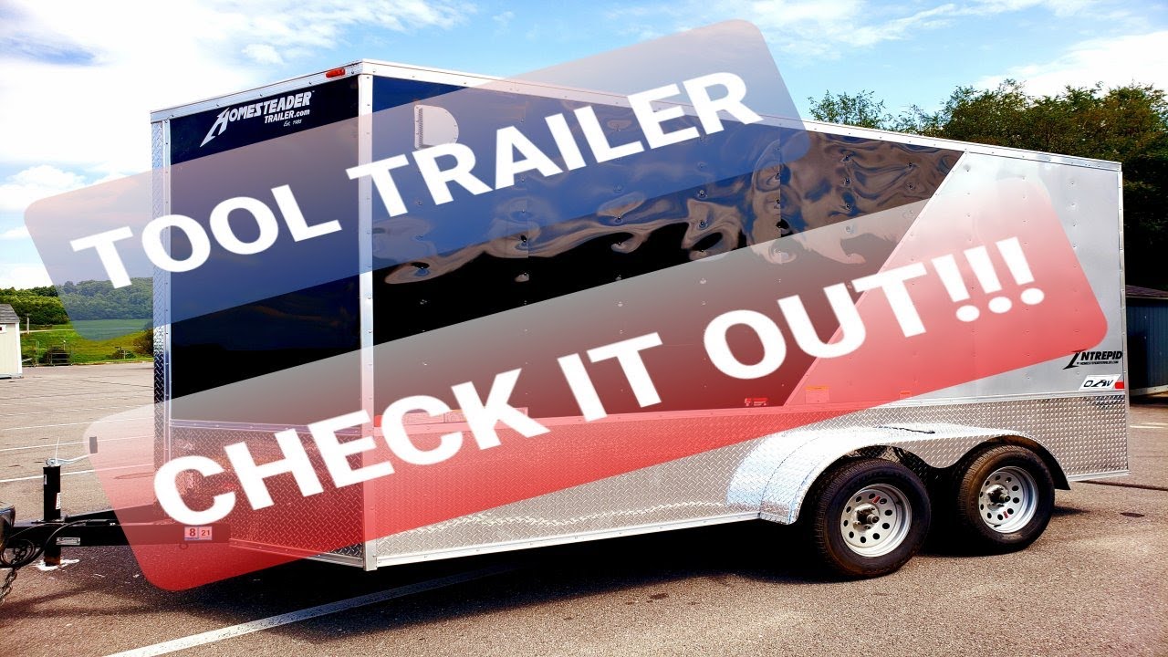 New Tool Trailer, 7x14 w/ 7 Foot Ceiling, Enclosed Contractor ...