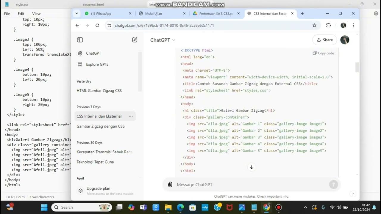 Mengubah Internal html dan Eksternal css - YouTube