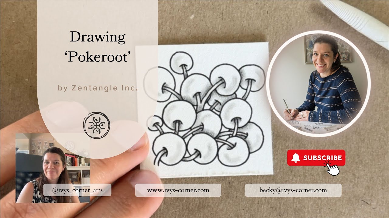 How to Draw Pokeroot | Classic Zentangle Tangle Tutorial #pokeroot # ...