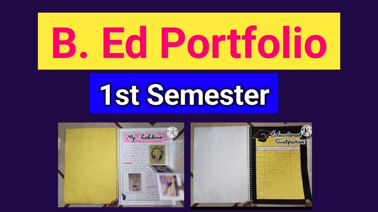 B.Ed Portfolio File || 1st Semester || Portfolio for B. Ed || Edu Axom || - YouTube
