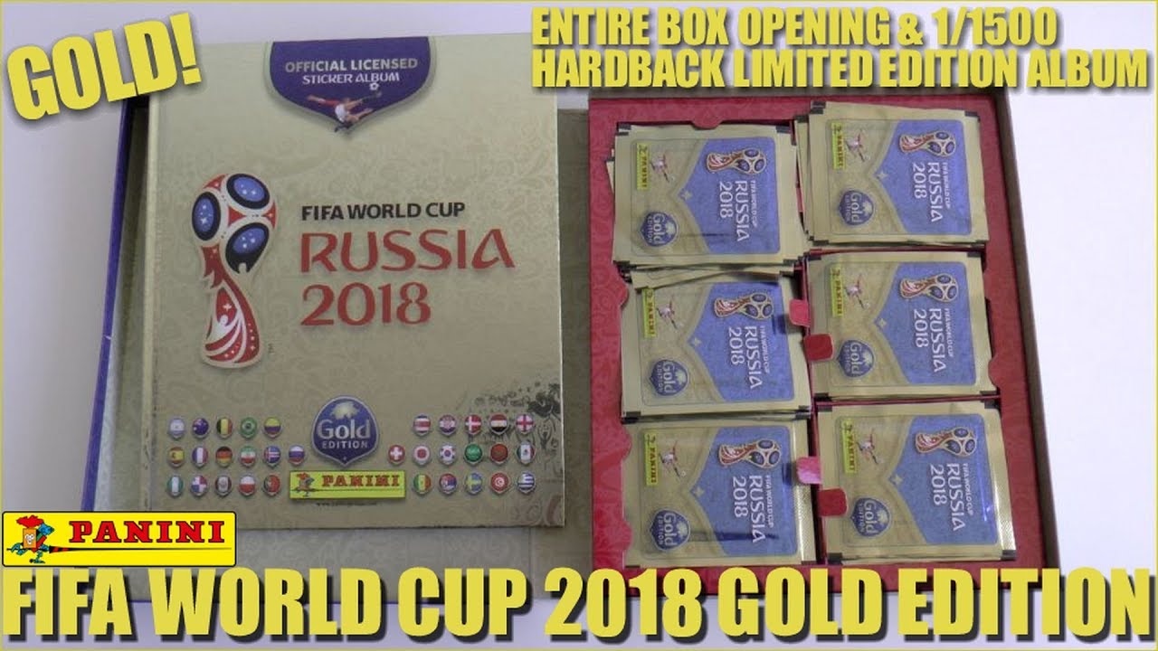 ⚽ GOLD EDITION ALBUM & 100 PACKS !! | Panini FIFA World Cup 2018 ...
