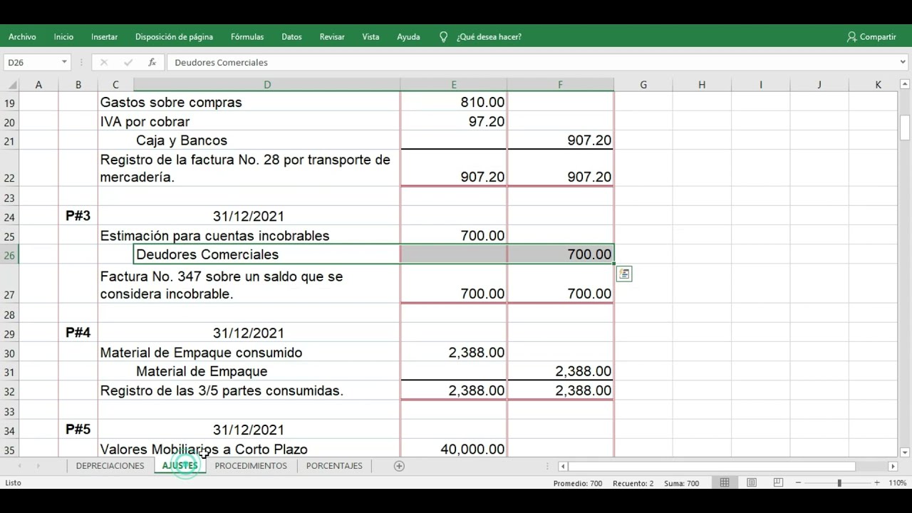 Ejercicio 21 - Ajustes 5 y 6 - YouTube