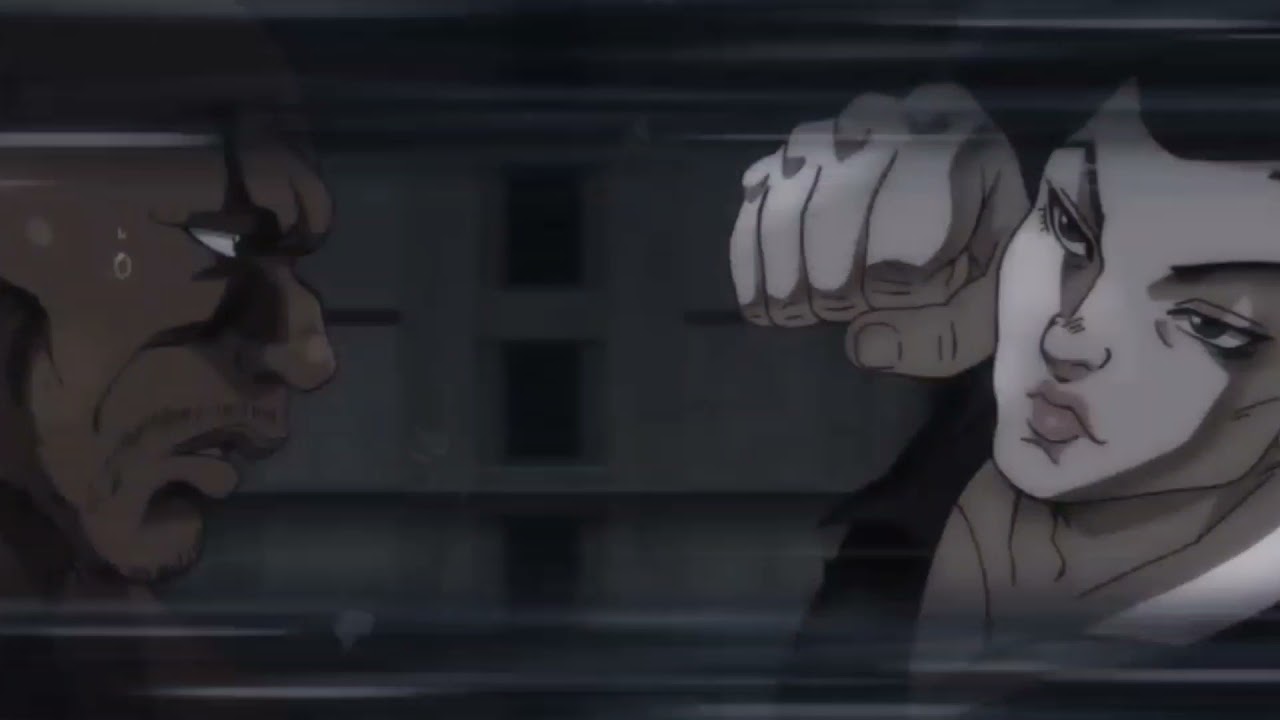 Mike Tyson Vs The triplets guard.. baki son of ogre episode 6 - YouTube