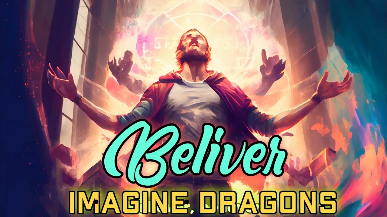 Imagine Dragons beliver but every lyric is AI GENERATED image - YouTube