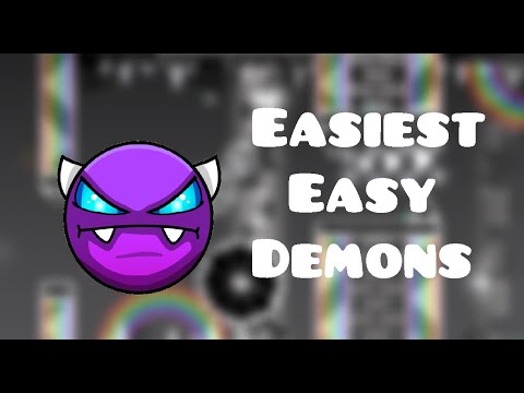 Top 10 easiest easy demons in Geometry Dash - YouTube